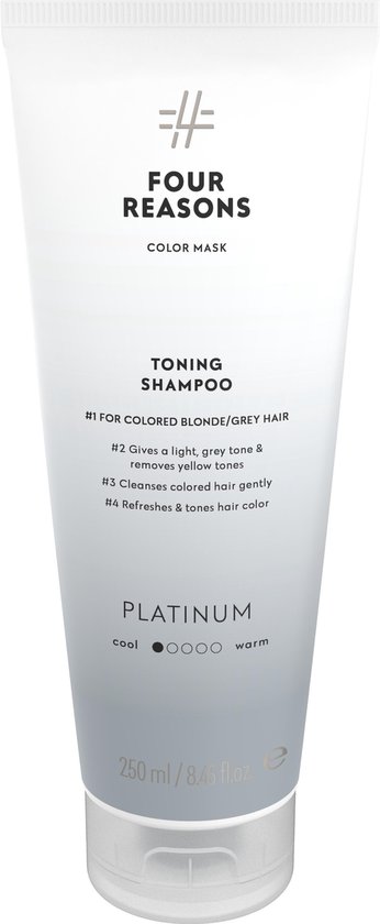 Four Reasons - Color Mask Toning Shampoo Platinum - 250ml | bol.com