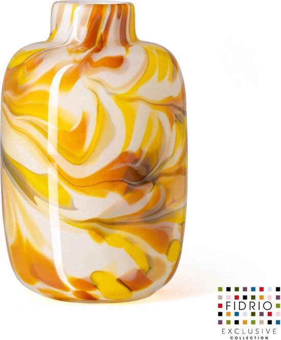 Design vaas Toronto - Fidrio MUSTARD - glas, mondgeblazen bloemenvaas ...