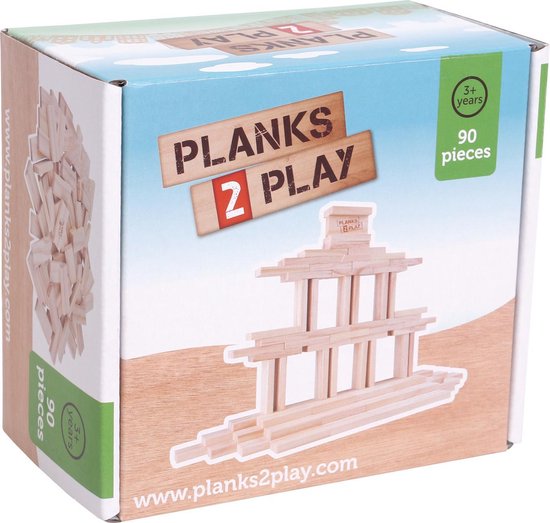 Planks 2 Play Houten Blokken - 90 Kleine Houten Plankjes | bol.com