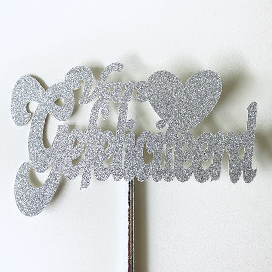 Taartdecoratie versiering| Taarttopper| Cake topper |Gefeliciteerd ...