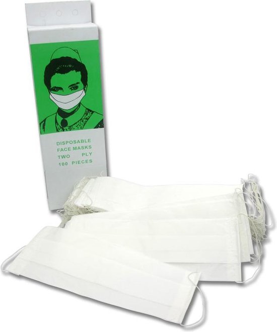 Mondkapjes 100 stuks Wegwerp Mondkapje - Mond bescherming - Hygiene ...
