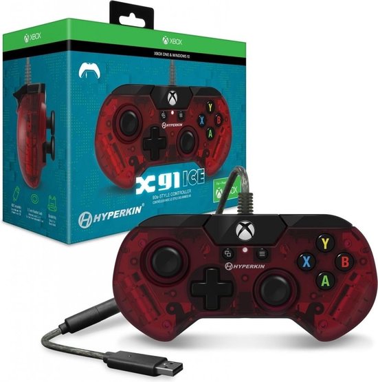Hyperkin X91 Xbox Controller (Transparent Red) | bol.com