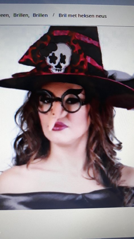 Bril met heksen neus | bol