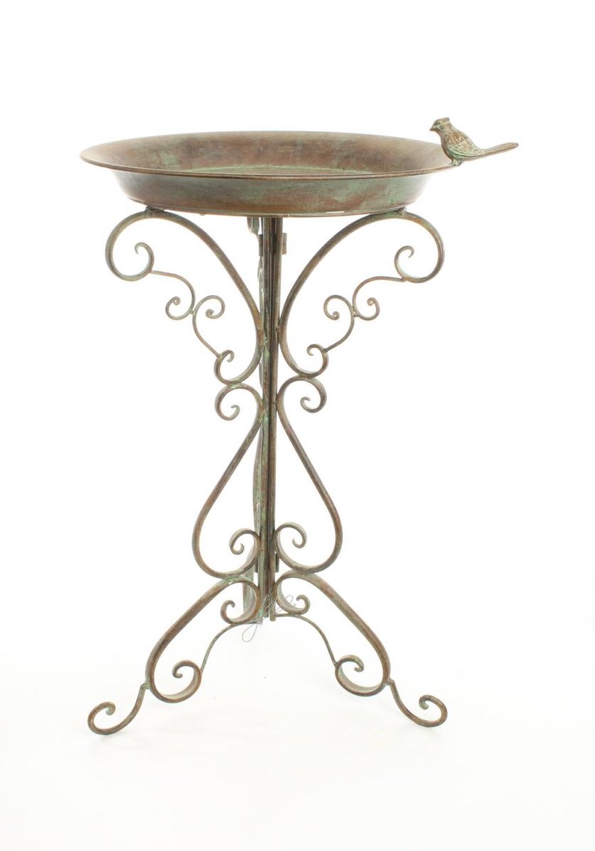 World of Decorations Vogelbadje - Ø41,8 cm - IJzer - Vogelbadje op voet ...