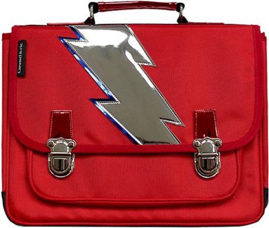 Caramel & Cie Boekentas Bliksem Rood Medium | bol.com