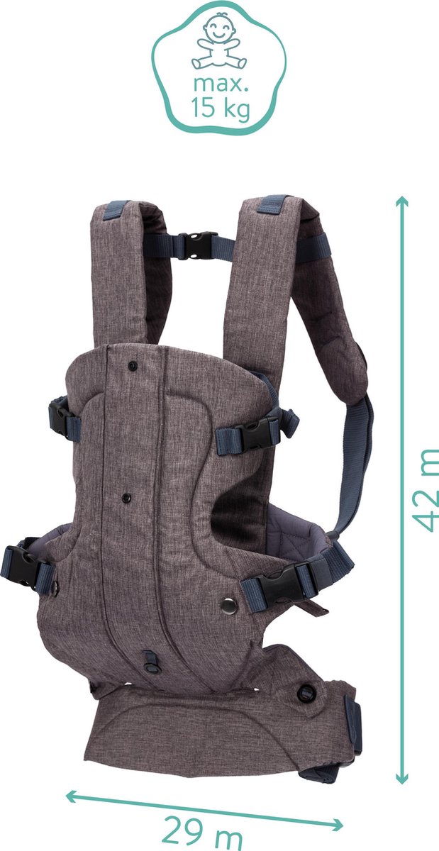 Fillikid baby draagzak 4 in 1 Ergonomisch - buikdrager - rugdrager ...