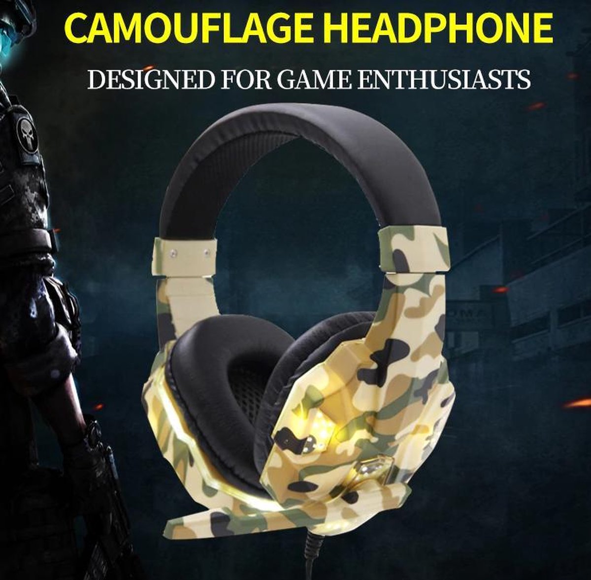 GAMING HEADSET - LEGER PRINT - PC - XBOX - PS4 | bol.com