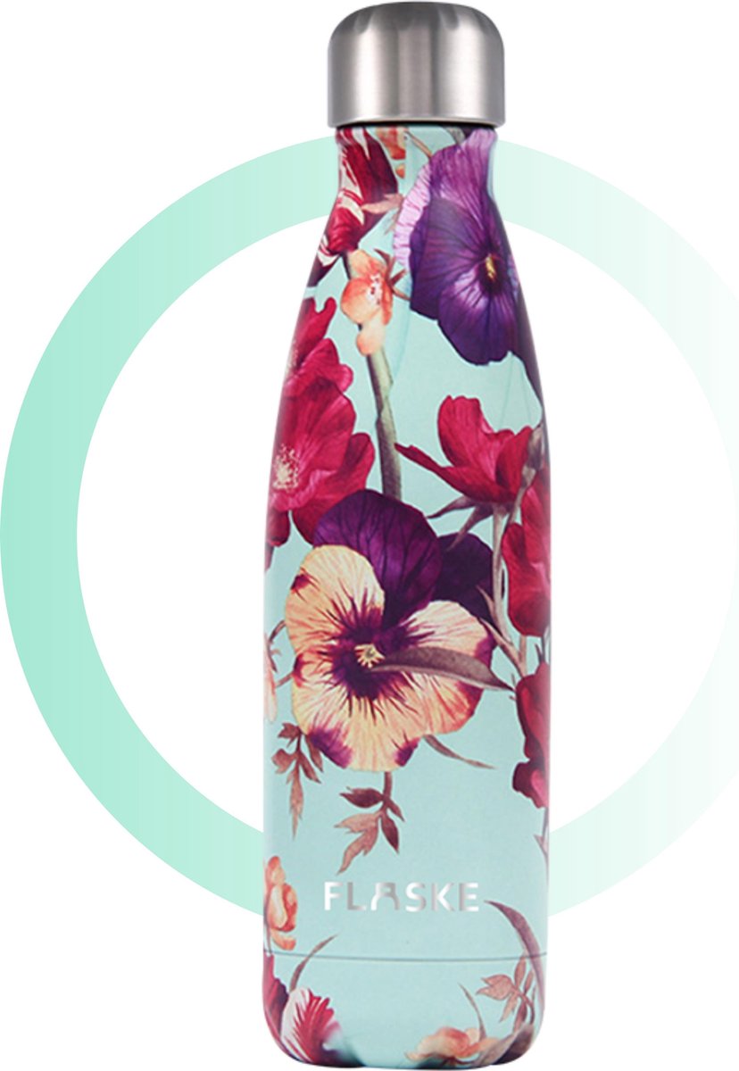FLASKE Bloom - RVS Drinkfles van 500ML - Geschikt als waterfles ...