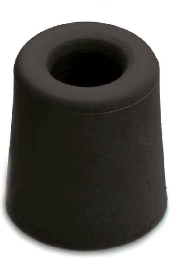 2x stuks deurstopper / deurstoppers rubber zwart 3,3 x 3 cm ...