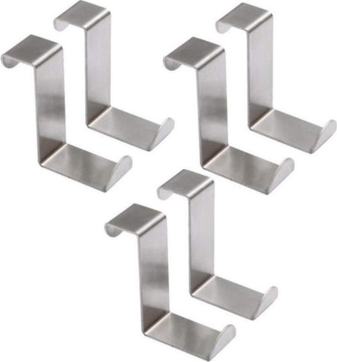 RVS Deurhaak set - deur ophanghaak / deurkapstok / deurhanger kapstok ...