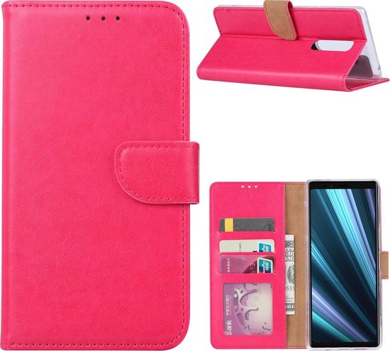 Sony Xperia 1 Bookcase Roze Portemonee Hoesje