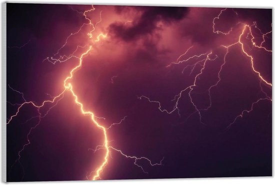 Acrylglas –Rode Bliksem – 60x40 (Wanddecoratie op Acrylglas) | bol