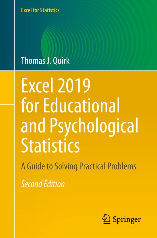 Excel for Statistics - Excel 2019 for Educational and Psychological ...
