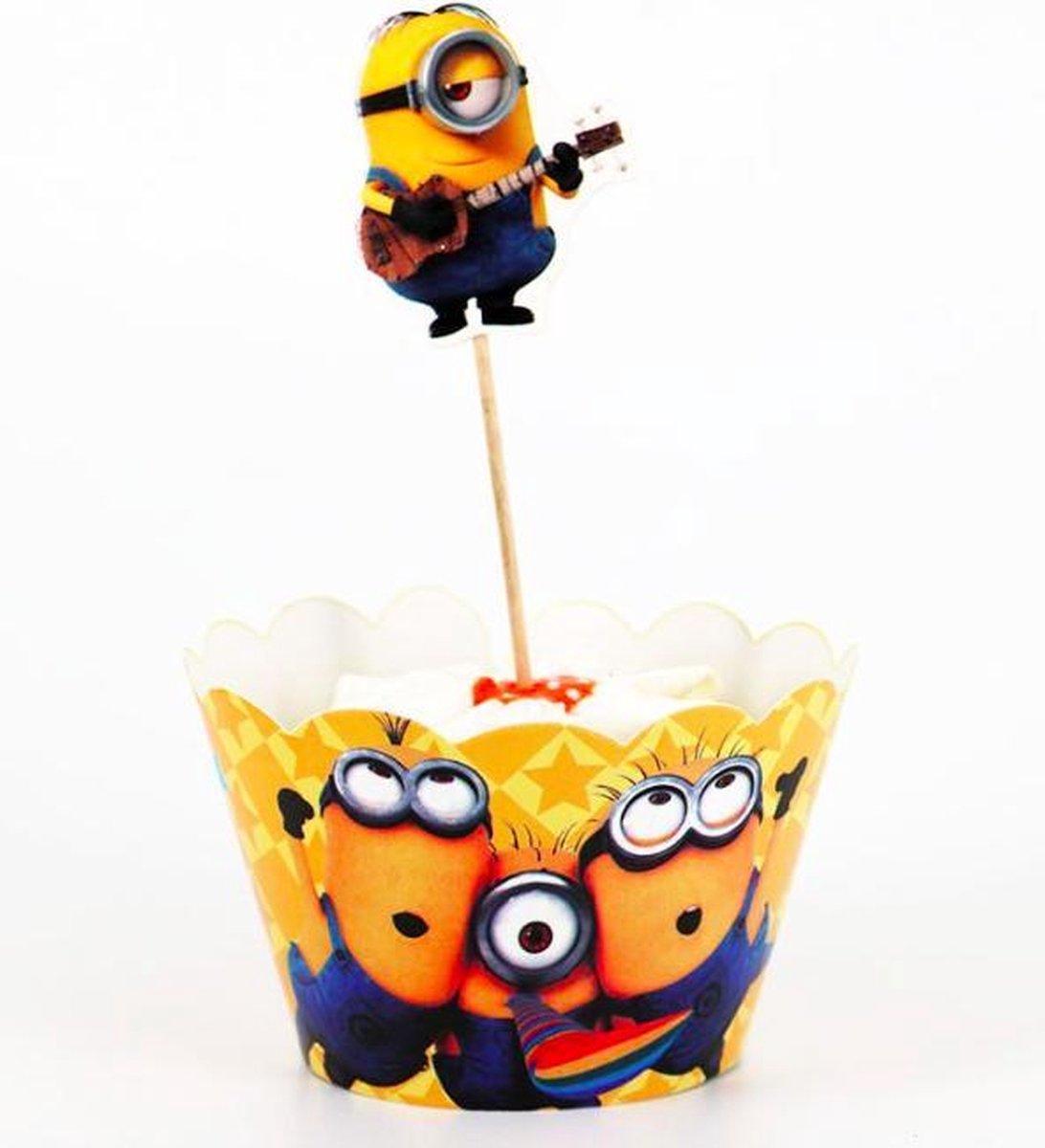 ProductGoods - 12 Stuks Minions Mini Cupcake Bakjes + 12 Cupcake ...