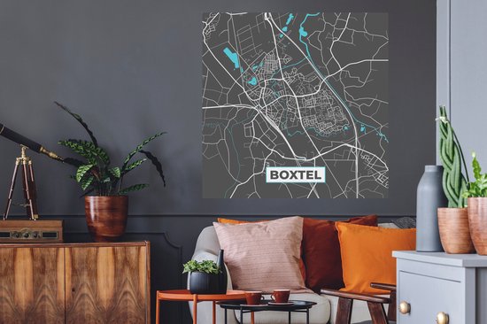 Muurstickers - Sticker Folie - Boxtel - Stadskaart - Kaart ...