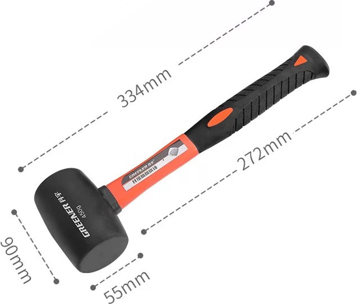 GREENER Rubberen hamer - Tegelhamer - Hamer - Montagehamer - Rubber ...