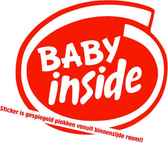 Autotoebehoren - Stickerloods Baby inside -autosticker-car decal ...