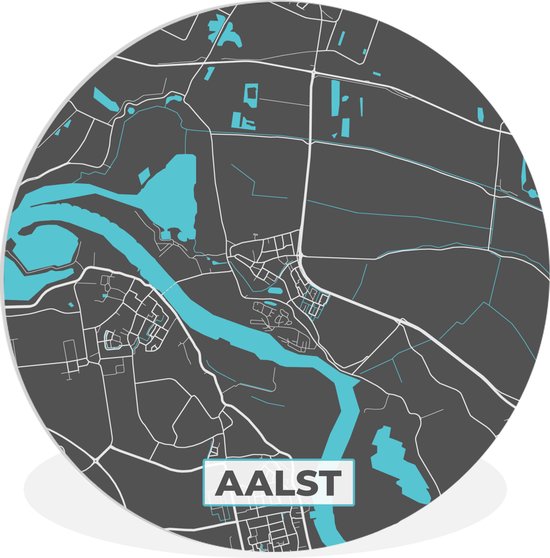 Wall Circle - Wall Circle Indoor - Alost - Blauw - Carte - City Map ...