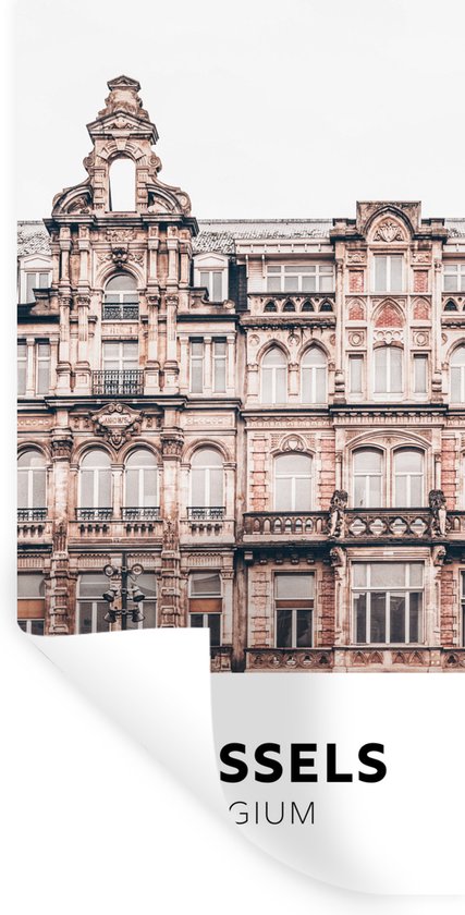 Muurstickers - Sticker Folie - Brussel - België - Huizen - 40x80 cm ...