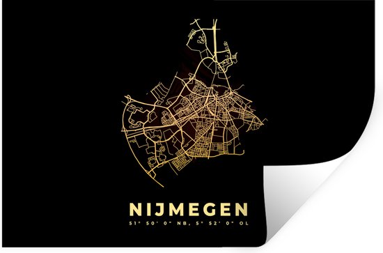 Muurstickers - Sticker Folie - Stadskaart - Nederland - Nijmegen ...