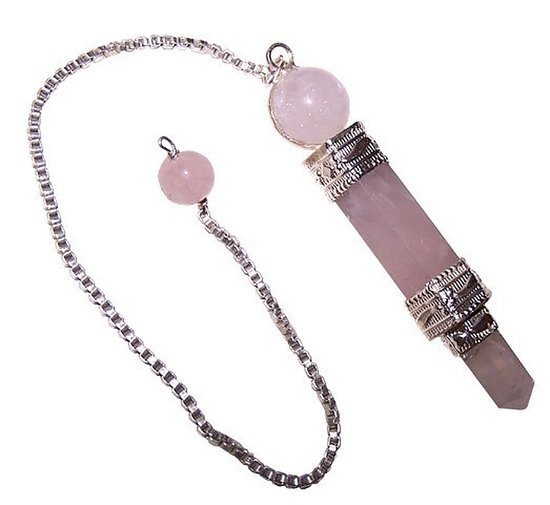 Rozenkwarts Pendel - Driedelig - Ketting 17cm - Edelsteen - Spiritueel ...