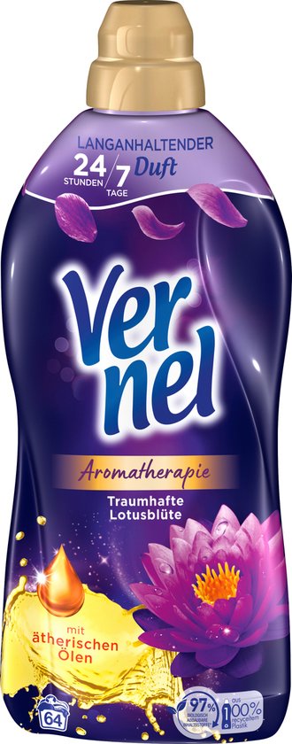 Vernel Wasverzachter aromatherapie Dromerige lotusbloem 64 WL, 1,6 l ...