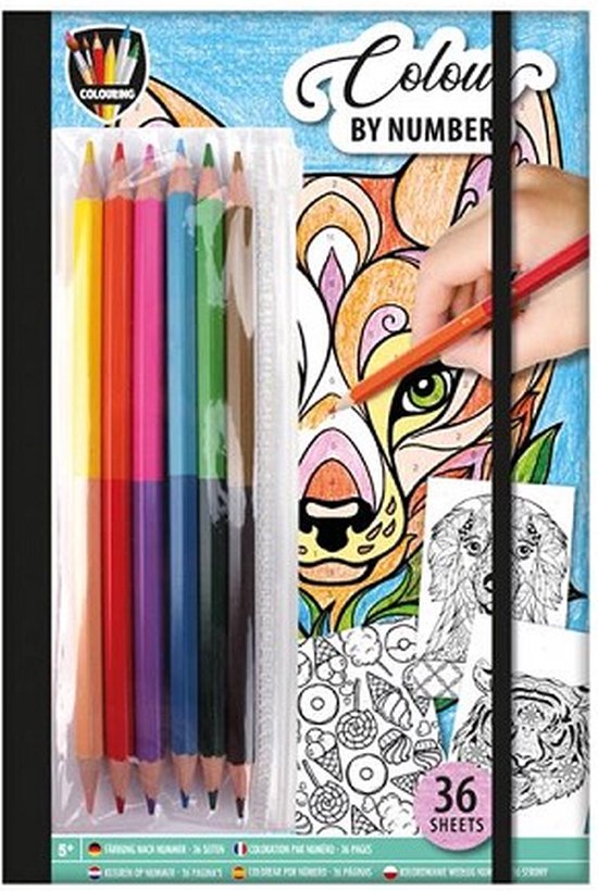 Grafix Colour by number - Kleurpotloden - Kleuren - Kinderen - Jongens ...