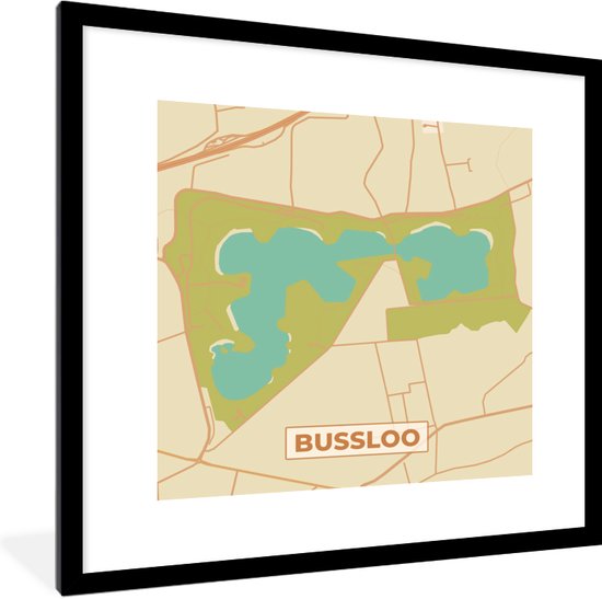 Fotolijst incl. Poster - Plattegrond - Bussloo - Stadskaart - Vintage ...