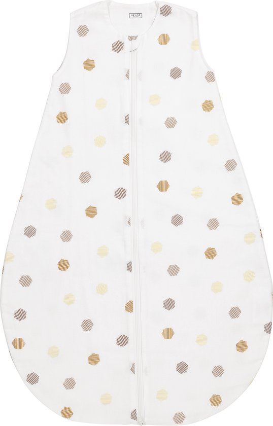 Meyco Baby Honeycomb baby slaapzak rond - honey gold - 110cm | bol.com