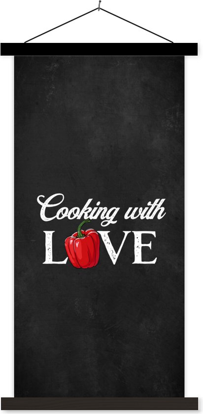 Posterhanger incl. Poster - Schoolplaat - Koken - Liefde - Paprika ...
