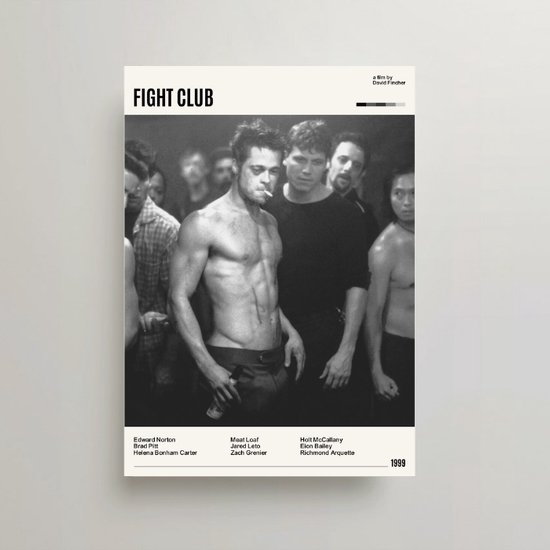 Fight Club Poster - Minimalist Filmposter A3 - Fight Club Movie Poster ...