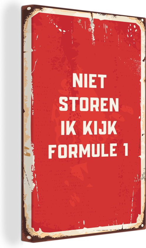 Canvas Schilderij Niet storen ik kijk Formule 1 - Spreuken - Quotes ...