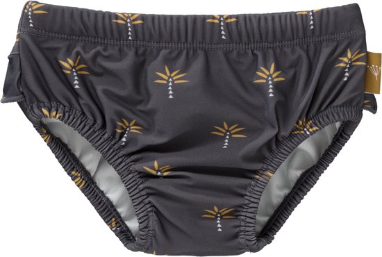 Little koekies - Zwem UV Luierbroek meisjes Palmtree Steel Grey - maat ...