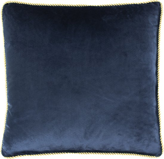 kussen fluweel goud navy 45x45cm | bol