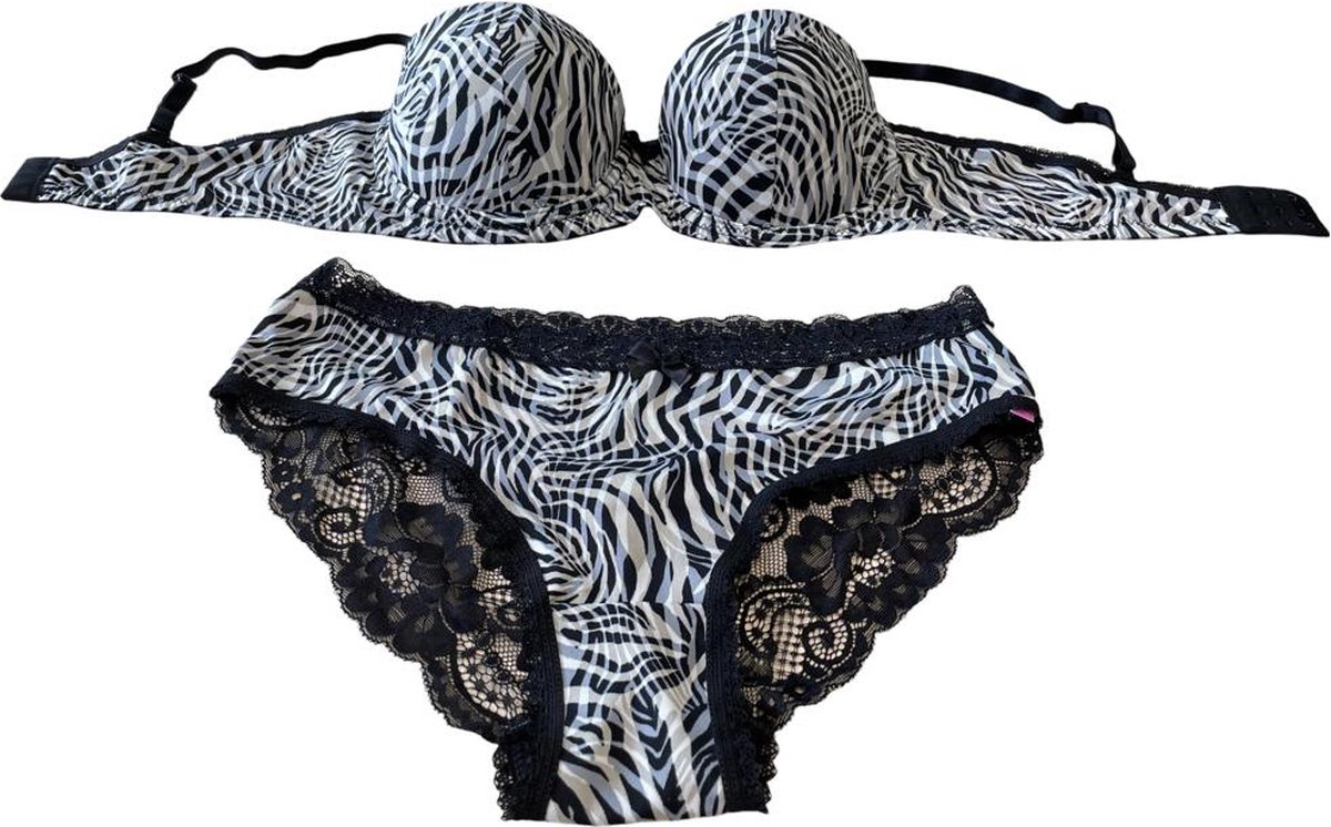 Lingerie 2 Delig Set Voorgevormde Beugel Bh Set Push Up Exclusief Bh