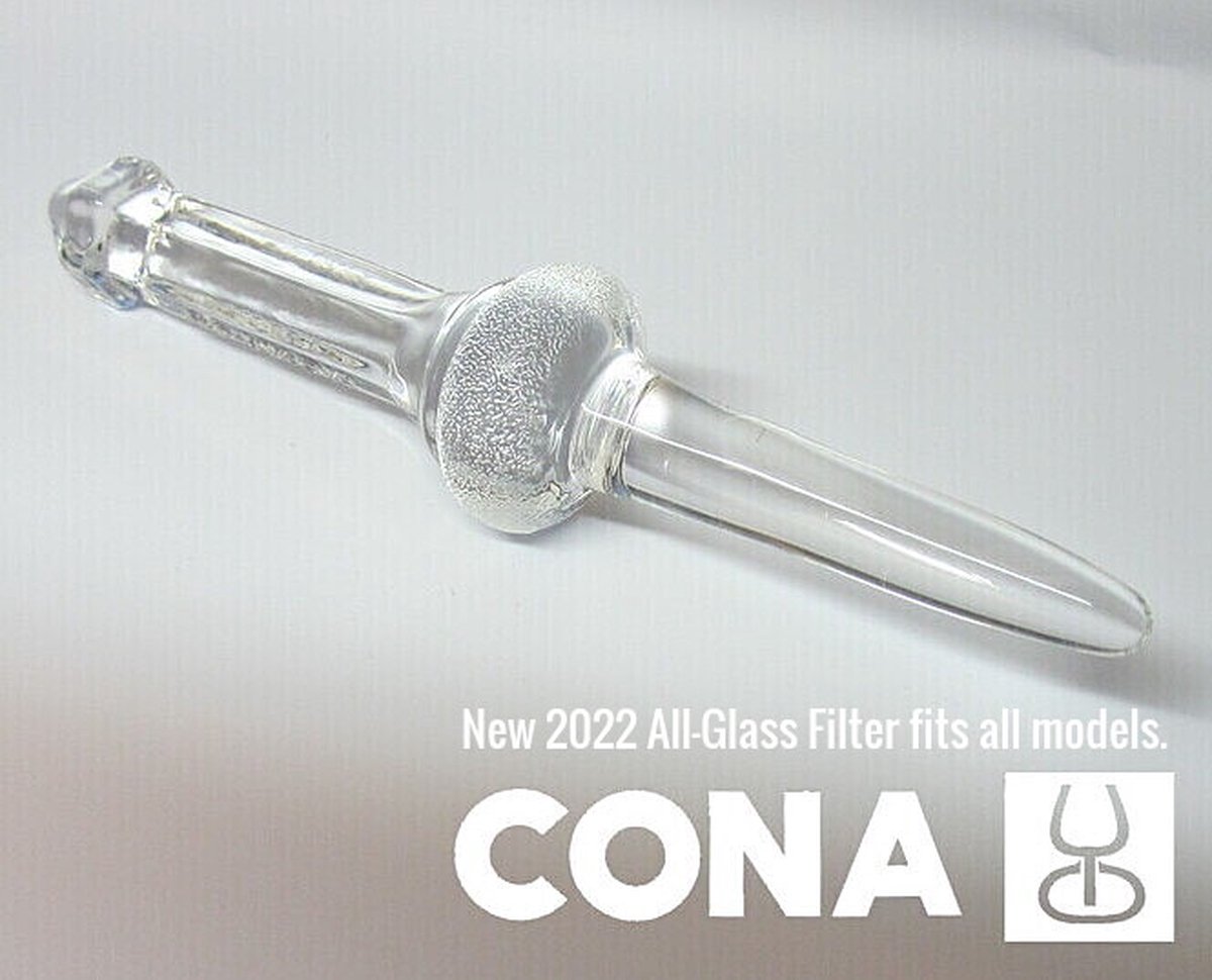 CONA Glazen Filter, universeel massief glazen filterstaafje voor uw ...