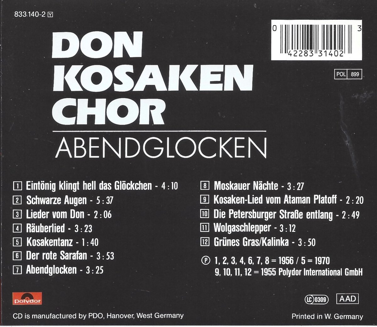 Don Kosaken Chor Russland - Abendglocken (CD), Don Kosaken Chor ...