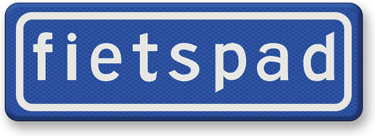 Verkeersbord G13 onverplicht fietspad - aluminium DOR 600 x 200 mm ...
