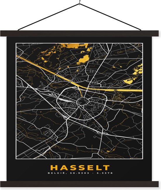 Porte-affiche avec affiche - Affiche scolaire - Carte - Hasselt - Carte - Plan de la... | bol