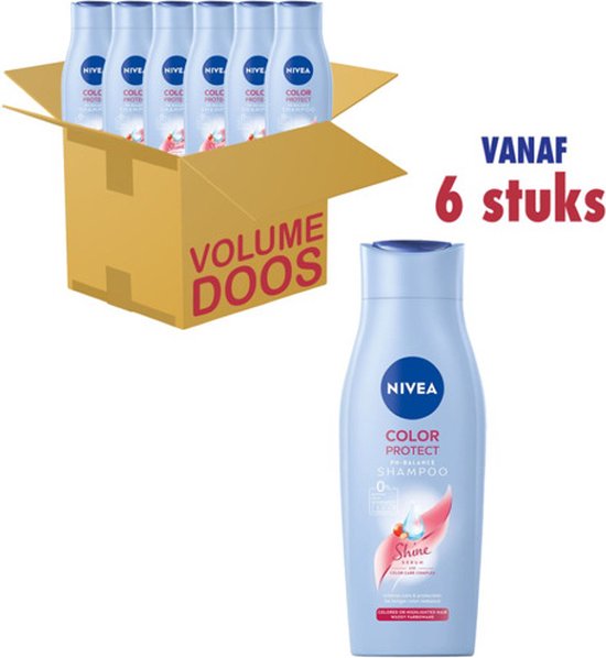 Nivea - Shampoo Color Protect Shine Serum - 6 x 250 ml | bol