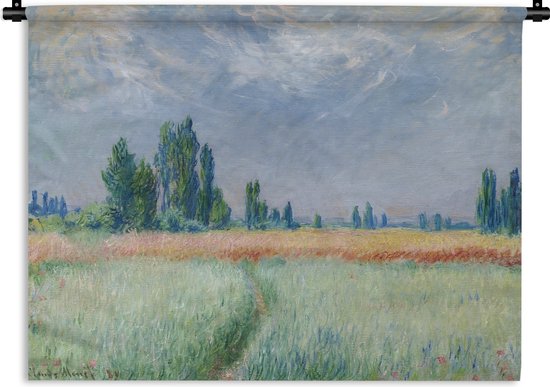 Wandkleed - Wanddoek - The Wheat Field - Schilderij van Claude Monet ...