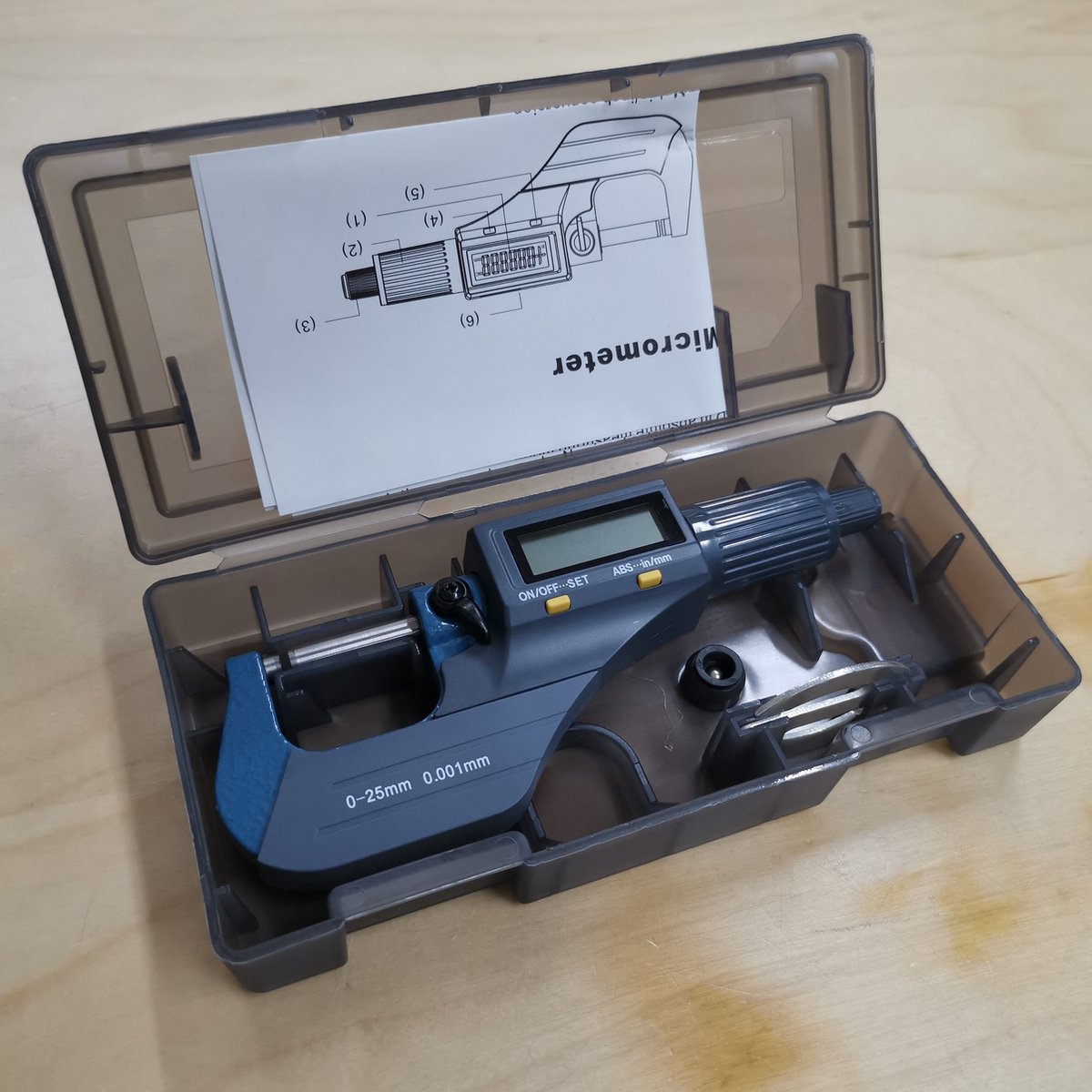 SAFE Digitale diktemeter - meetbereik 25 mm - nauwkeurigheid tot 1/1000 ...