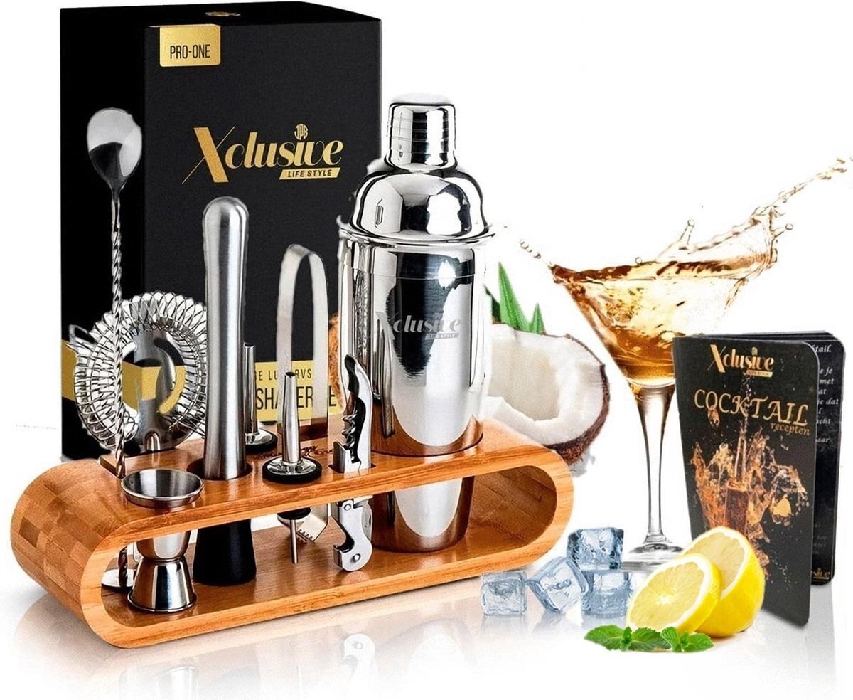 Luxe Cocktail Set van Xclusive-lifestyle - 16-Delige Cocktailset ...