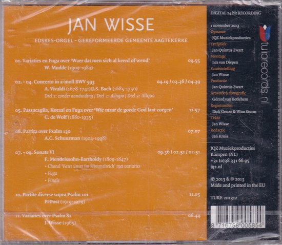 Jan Wisse bespeelt het Edskes-orgel van de Gereformeerde Gemeente ...