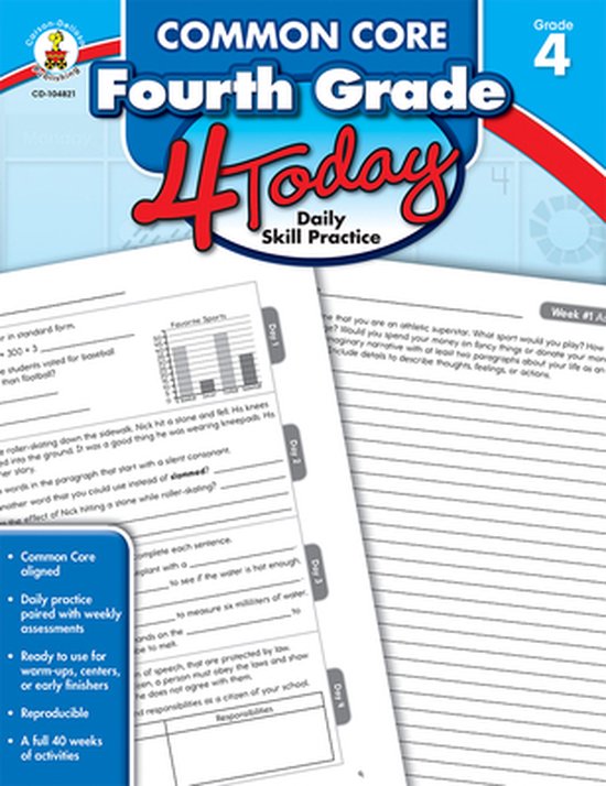 Common Core Fourth Grade 4 Today | 9781483812380 | Boeken | bol