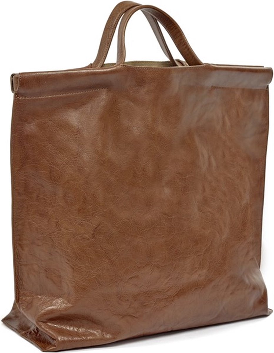 Serax Bea Mombaers shopper bag 40x14.5x41cm cognac | bol.com