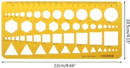 Tekensjabloon Vormen - Vierkantjes, Rondjes, Driehoekjes en Hexagonaal ...