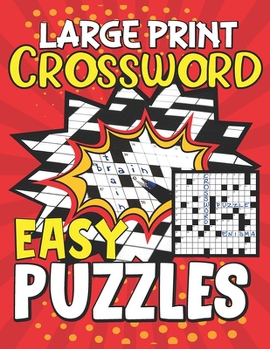 Large Print Easy Crossword Puzzles: Fun Crossword Puzzle Book For ...