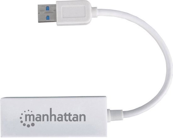 Adapter MANHATTAN USB2.0 St. > 10/100 Fast Ethernet Bu. (RJ-45) [wh ...