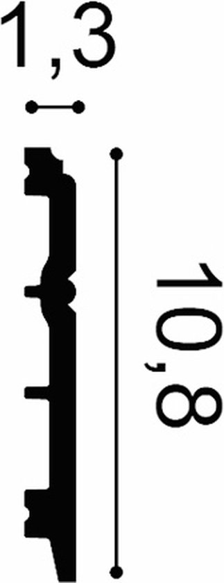 SX105 plint 108 x 13mm | bol